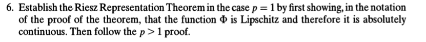 Solved Establish the Riesz Representation Theorem in the | Chegg.com