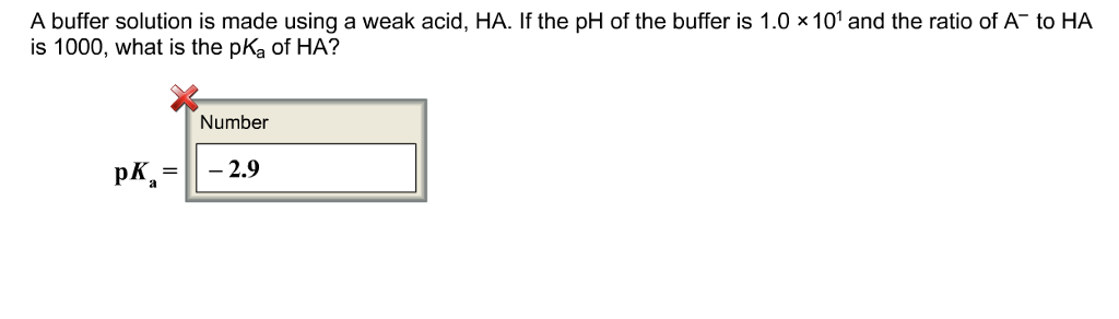 Solved A buffer solution is made using a weak acid, HA. If | Chegg.com