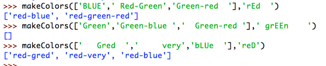 Solved makeColors(colorLst,color) colorLst is | Chegg.com