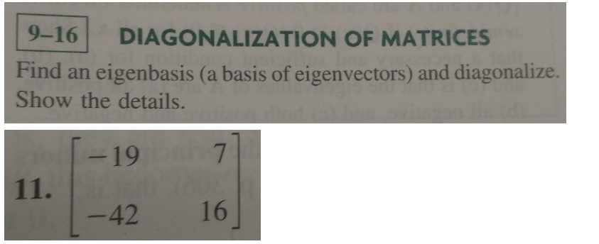 Solved Find an eigenbasis (a basis of eigenvectors and | Chegg.com