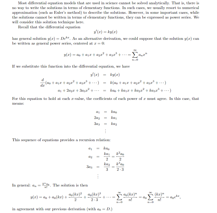 Solved Most differential equation models that are used in | Chegg.com