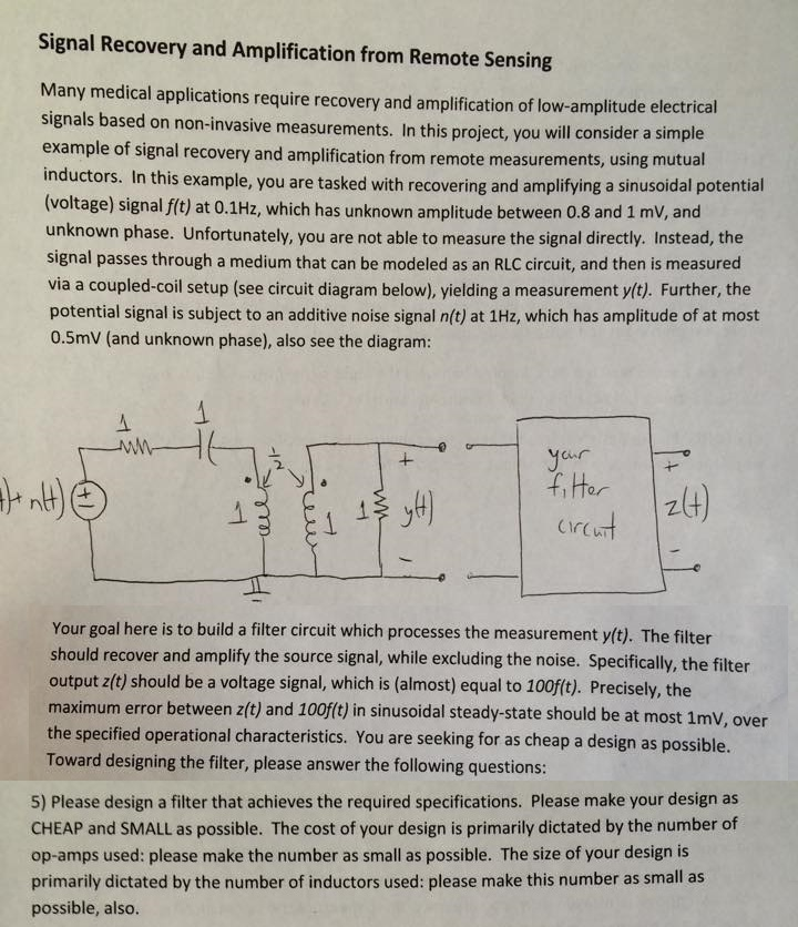 Solved Many medical applications require recovery and | Chegg.com