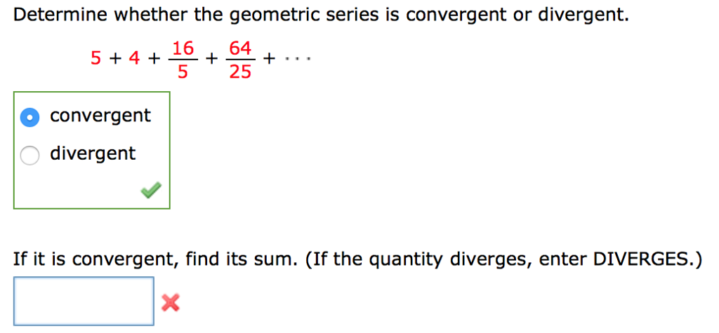 Solved Determine whether the geometric series is convergent | Chegg.com