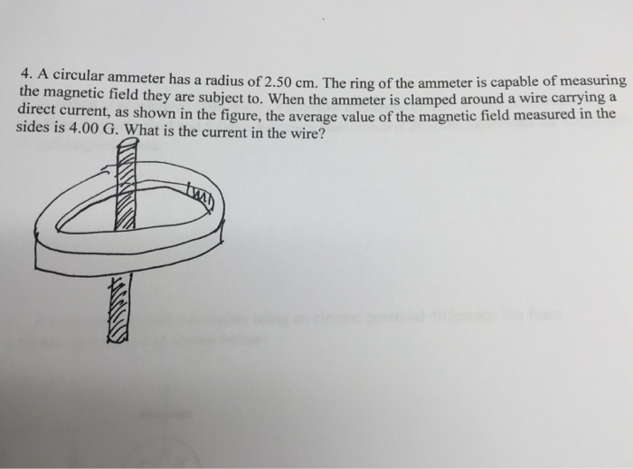 Solved A circular ammeter has a radius of 2.50 cm. The ring | Chegg.com