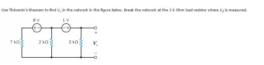 Solved Use Thevenin?s theorem to find Vo in the network in | Chegg.com