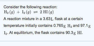 Calculate the equilibrium constant Kc for the | Chegg.com