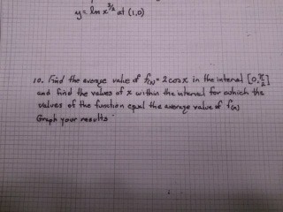 Solved Find the average value of f(x)=2cosx in the interval | Chegg.com