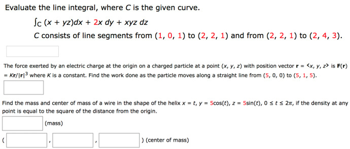 Solved Evaluate the line integral, where C is the given | Chegg.com