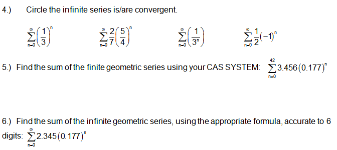 Solved Circle the infinite series is/are convergent. | Chegg.com