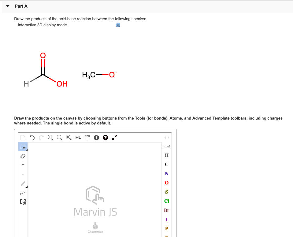 Solved Part A Draw the products of the acid-base reaction | Chegg.com