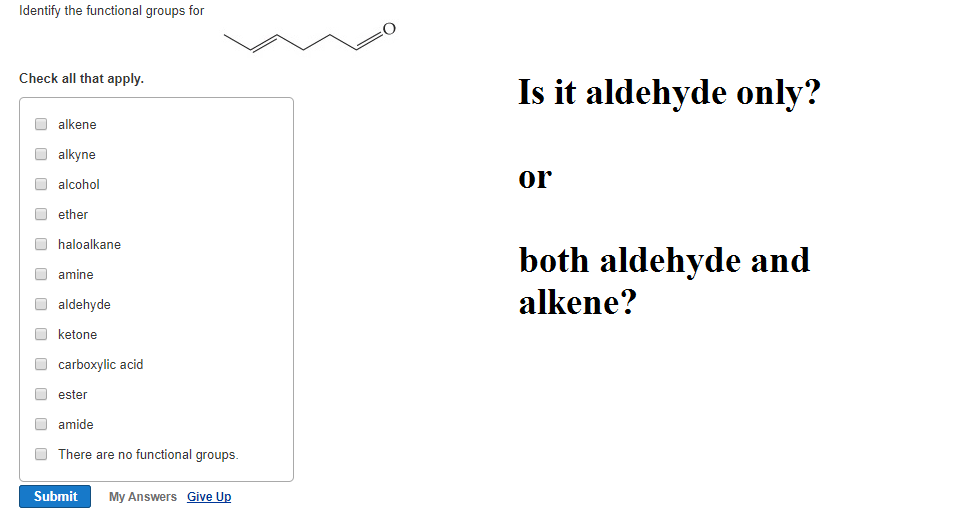 Solved Identify the functional groups for Check all that | Chegg.com
