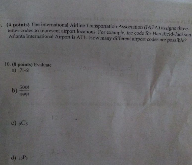 Solved (4 points) The international Airline Transportation | Chegg.com