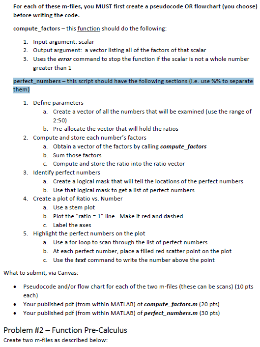 Solved Problem #1-Perfect Numbers A perfect number is a | Chegg.com