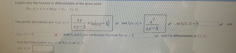 Solved Explain why the function is differentiable at the | Chegg.com