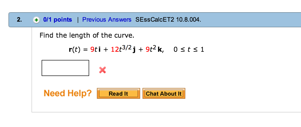 Solved Find the length of the curve. r(t) = 9ti + 12t^3/2j + | Chegg.com