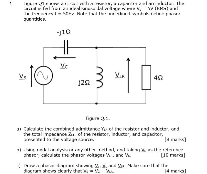 Solved Figure Q1 shows a circuit with a resistor, a | Chegg.com