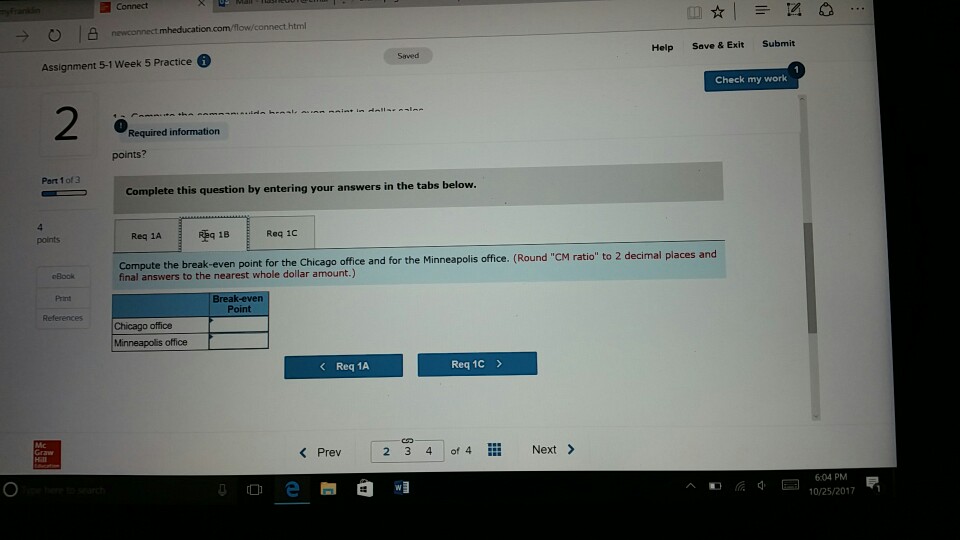 Solved Assignment 5-1 Week 5 Practice Check my work 3 | Chegg.com