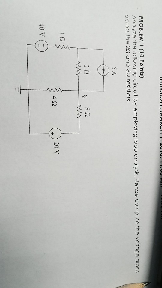 Solved Problem 1 10 Points Analyze The Following Circuit 