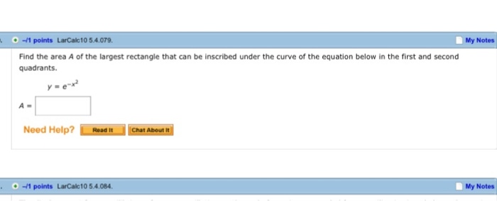 Solved Find the area A of the largest rectangle that can be | Chegg.com
