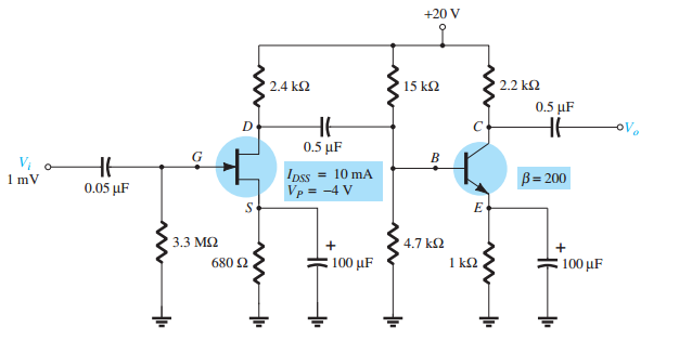 Solved 1 mV 0.05 LLF 2.4 ks2 D 0.5 uF 10 mA VP -4. V 3.3 MK2 | Chegg.com