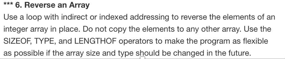 Solved 6 Reverse An Array Use A Loop With Indirect Or 5007