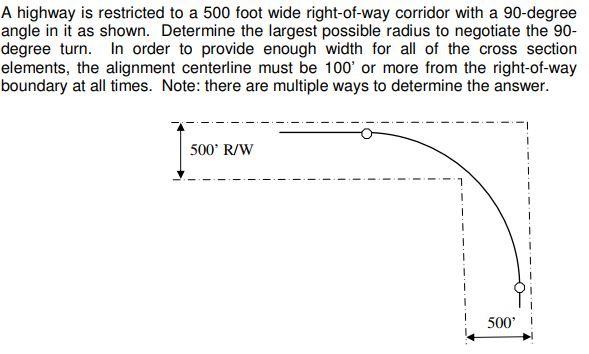 A highway is restricted to a 500 foot wide | Chegg.com