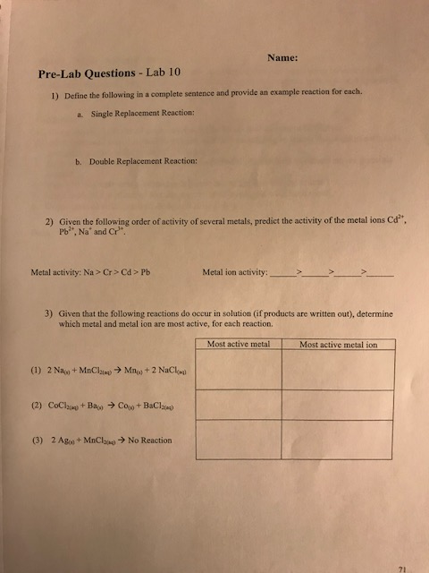 Solved Name: Pre-Lab Questions - Lab 10 1) Define the | Chegg.com Solved Name: Pre-Lab Questions - Lab 10 1) Define the | Chegg.com