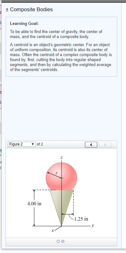 Solved ± Composite Bodies Learning Goal: To be able to find | Chegg.com