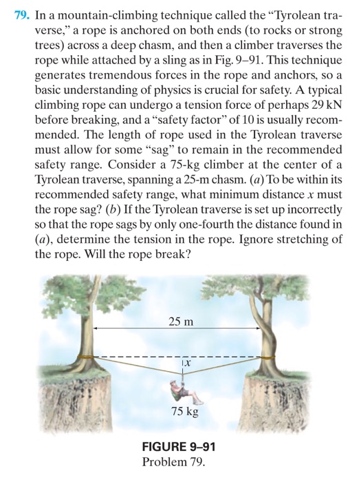 Solved 79. In a mountain-climbing technique called the | Chegg.com