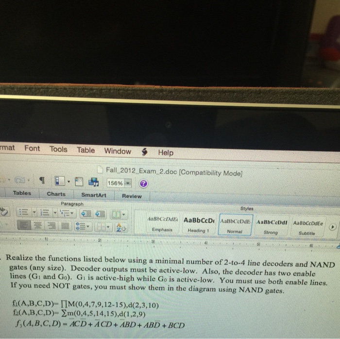 Solved Realize The Functions Listed Below Using A Minimal 