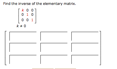 Solved Find the inverse of the elementary matrix. | Chegg.com