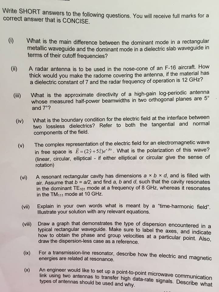 Short Answer Questions Blackboard