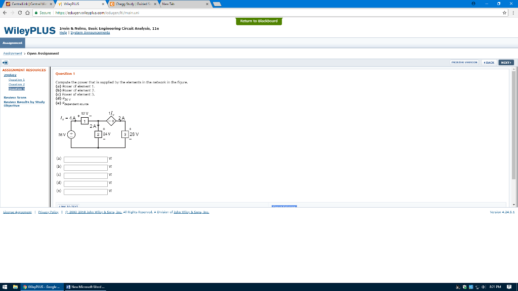 Solved C Secure httedugenwicyplus.co Return to Blackboard | Chegg.com Solved C Secure httedugenwicyplus.co Return to Blackboard | Chegg.com