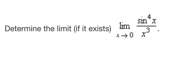 Solved Determine the limit (if it exists) lim_x rightarrow 0 | Chegg.com