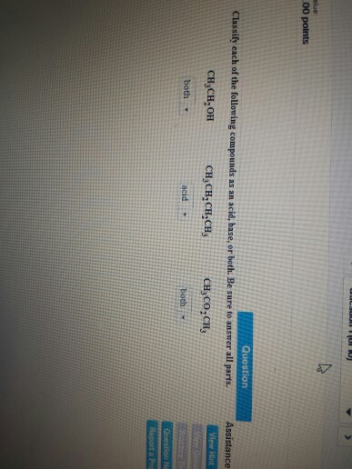 Solved Classify each of the following compounds as an acid, | Chegg.com