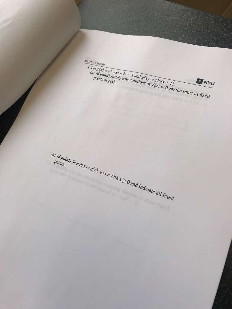 Solved NYU MATH-UA.252-003 1 Let fe)-e 2-2r-1 and g(x) 21n(x | Chegg.com