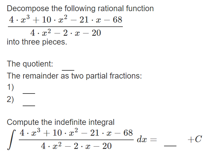 Solved Decompose The Following Rational Function 410 R2
