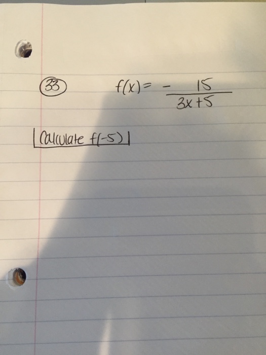 Solved F x 15 3x 5 Calculate F 5 Chegg
