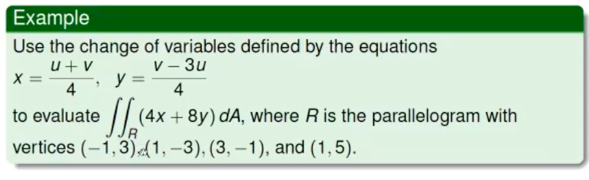 Solved Use the change of variables defined by the equations | Chegg.com
