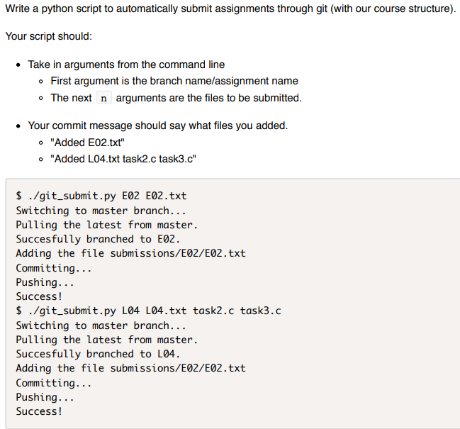 Solved Write a python script to automatically submit | Chegg.com