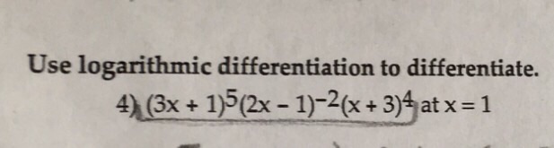 Solved Use logarithmic differentiation to differentiate. | Chegg.com