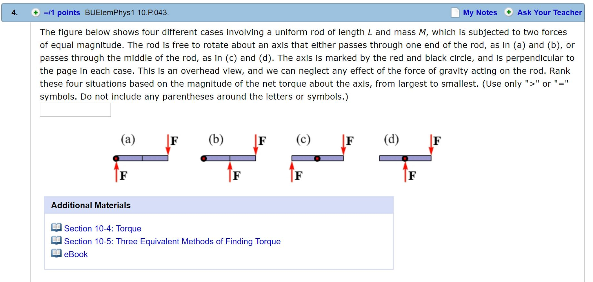 Solved The figure below shows four different cases involving | Chegg.com