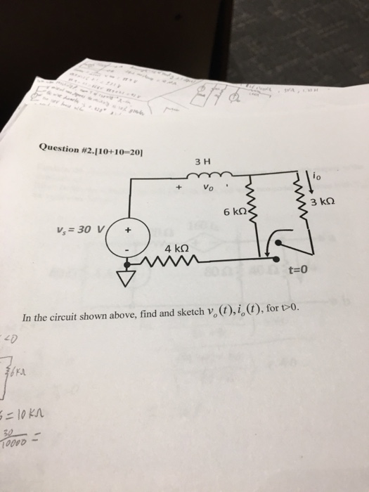 Solved In the circuit shown above, find and sketch V_0(t), | Chegg.com