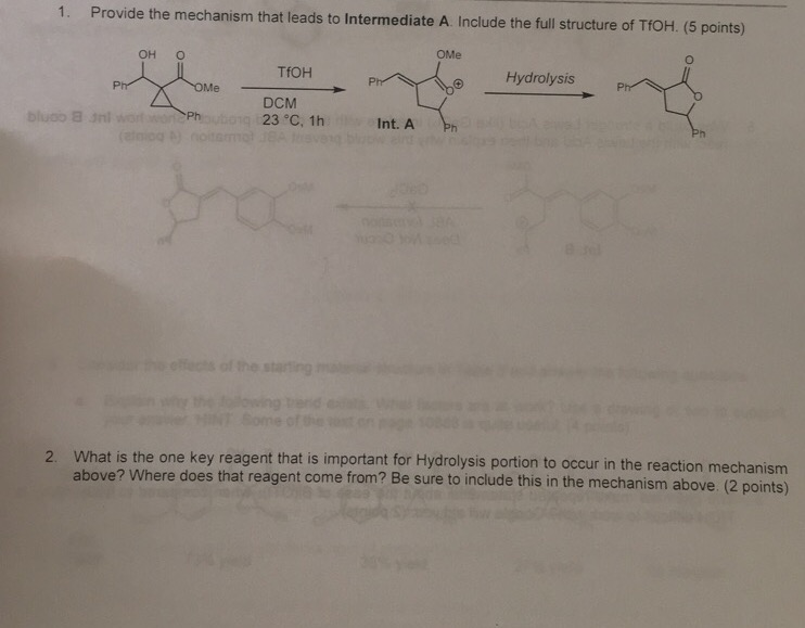 Solved Provide the mechanism that leads to Intermediate A. | Chegg.com