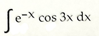 Solved e-X cos 3x dx | Chegg.com