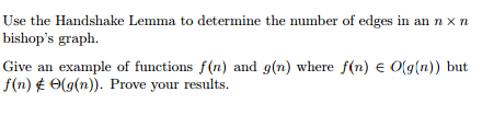 Use the Handshake Lemma to determine the number of | Chegg.com