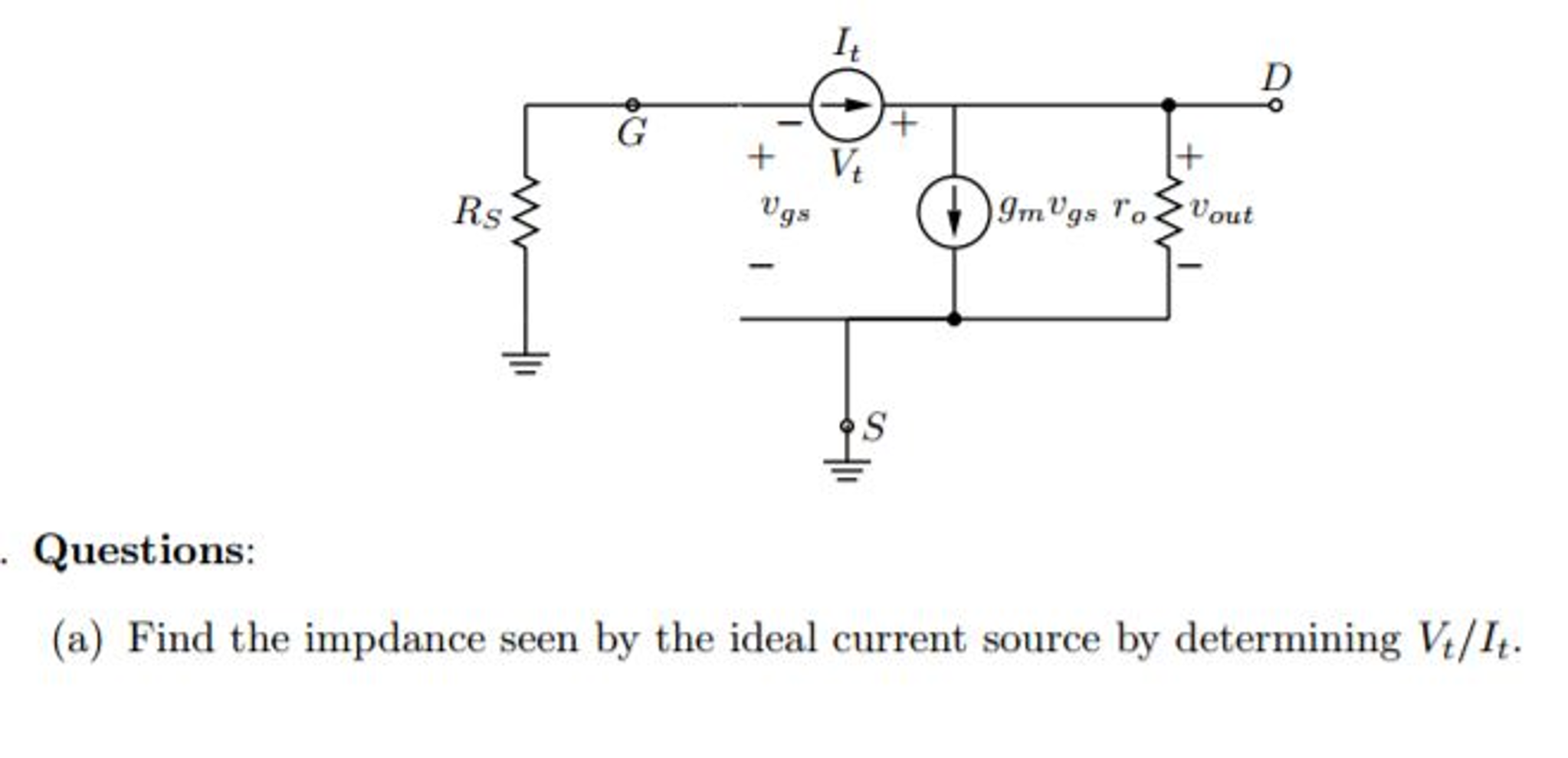 Solved Find the impedance seen by the ideal current source | Chegg.com
