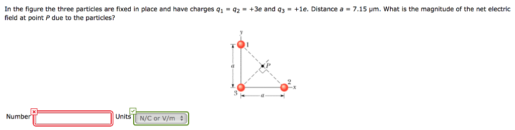 Solved In the figure the three particles are fixed in place | Chegg.com