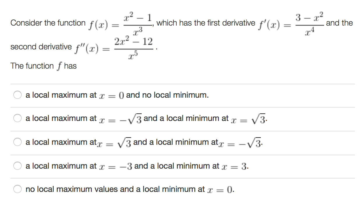 Solved Consider The Function F X X 2 1 X 3 Which Has