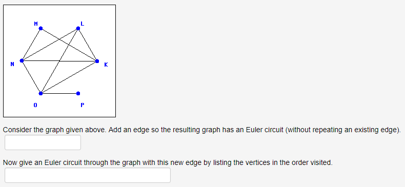 Solved 0 Consider the graph given above. Add an edge so the | Chegg.com